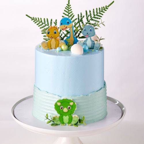 Blue Baby Dinosaurs Cake | Ferguson Plarre's Bakehouse